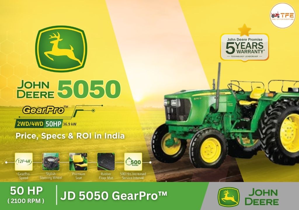 John Deere 5050D 50 HP Tractor: Price, Specs & ROI in India