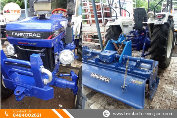 Used Farmtrac 50 Powermaxx 2WD Tractor 2023 With Rotavator in Akola, MH ...